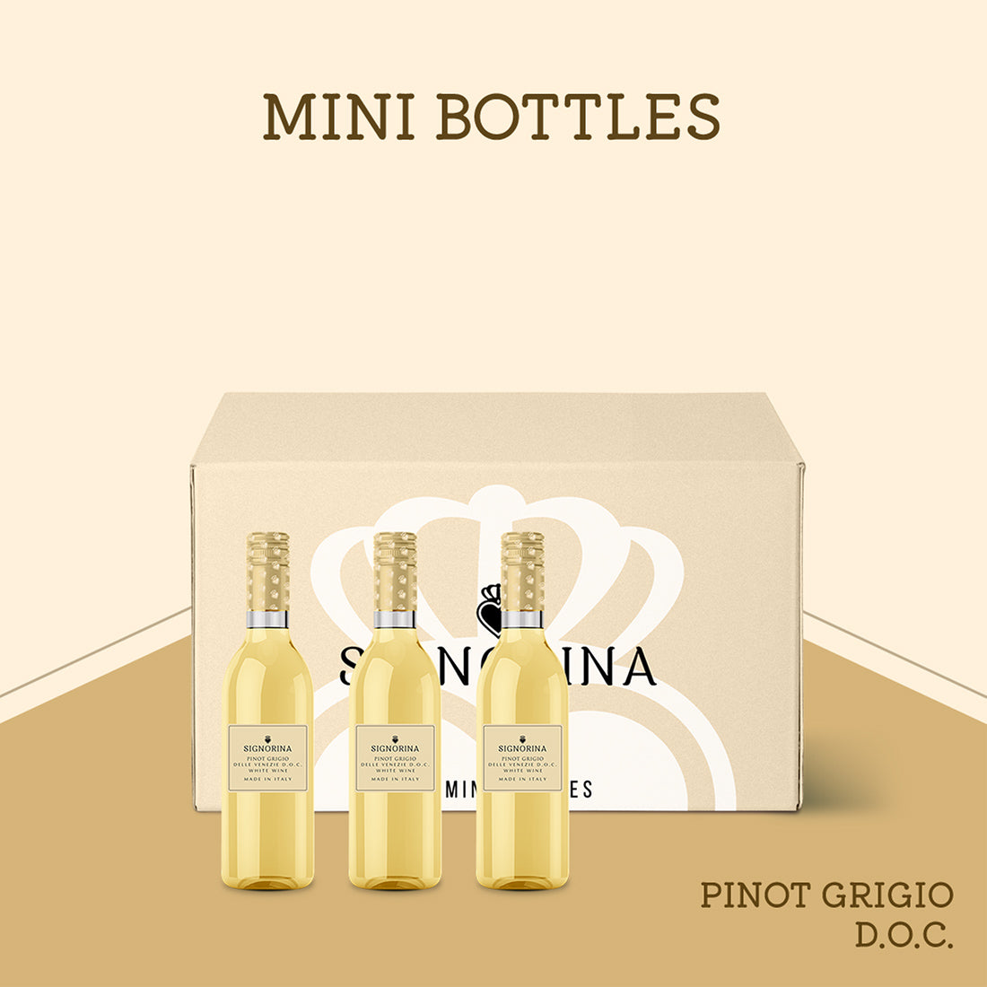 Best Mini Bottles | Pinot Grigio White Wine | Miniatures | Signorina ...