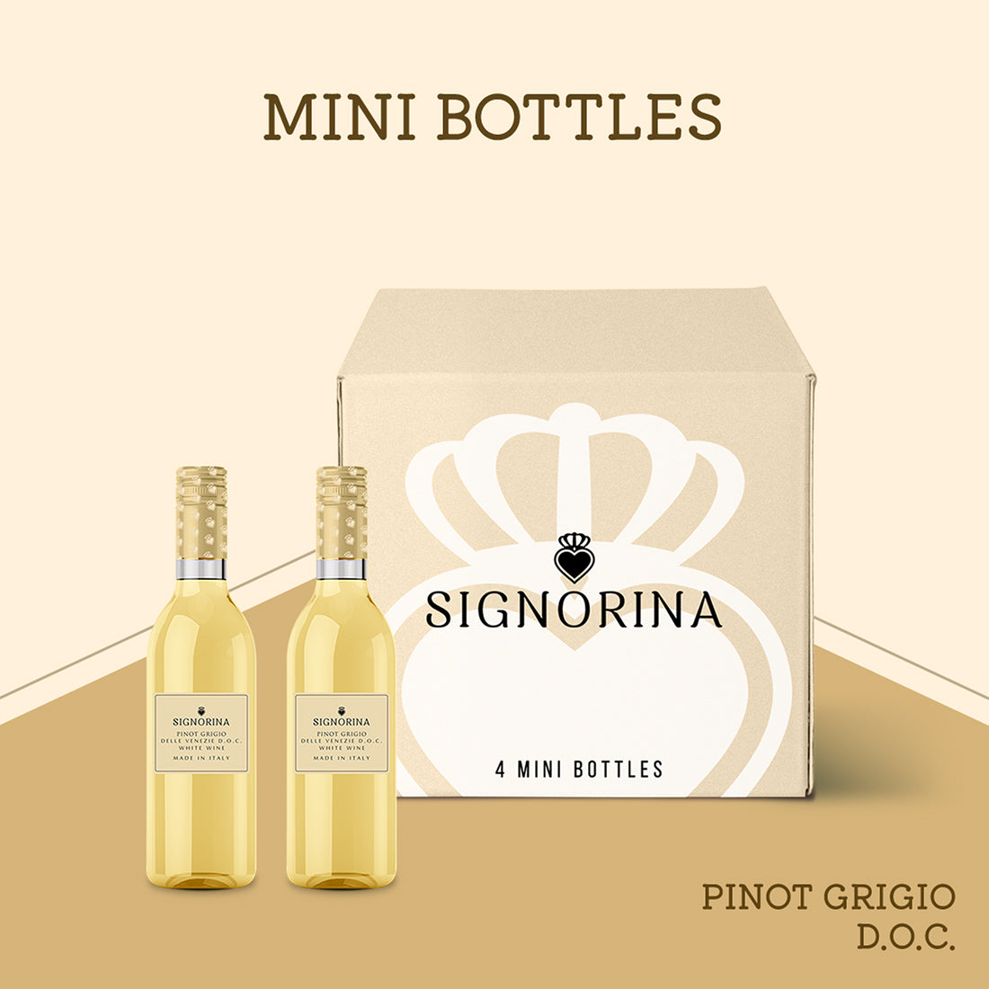 Best Mini Bottles | Pinot Grigio White Wine | Miniatures | Signorina ...