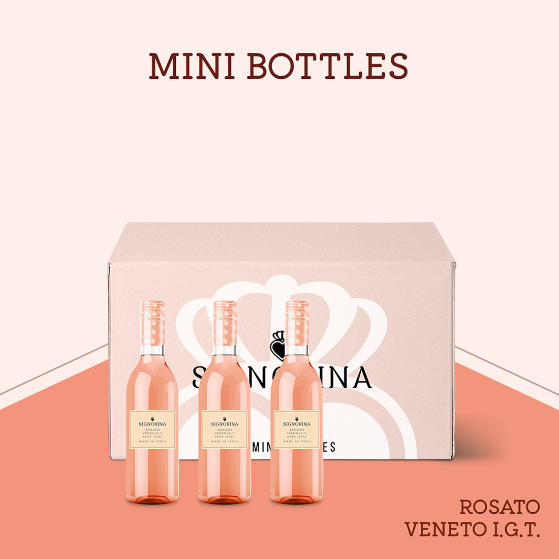 Best Mini Bottles | Rosé Wine Rosato Veneto IGT Miniatures Signorina ...